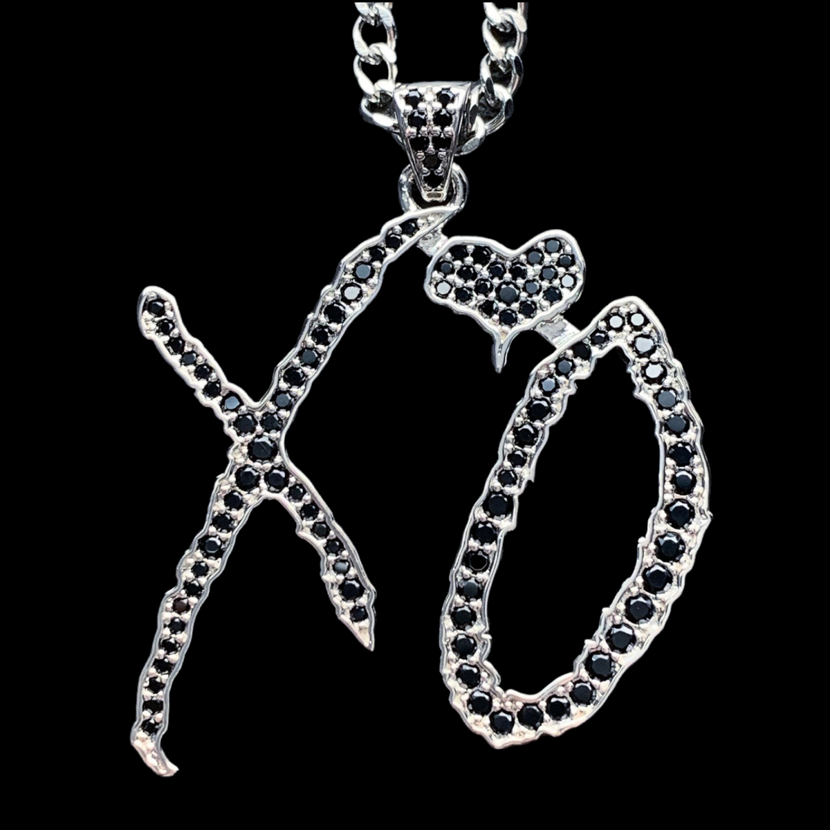 Iced Black XO Necklace Jewelry Designs by ACE